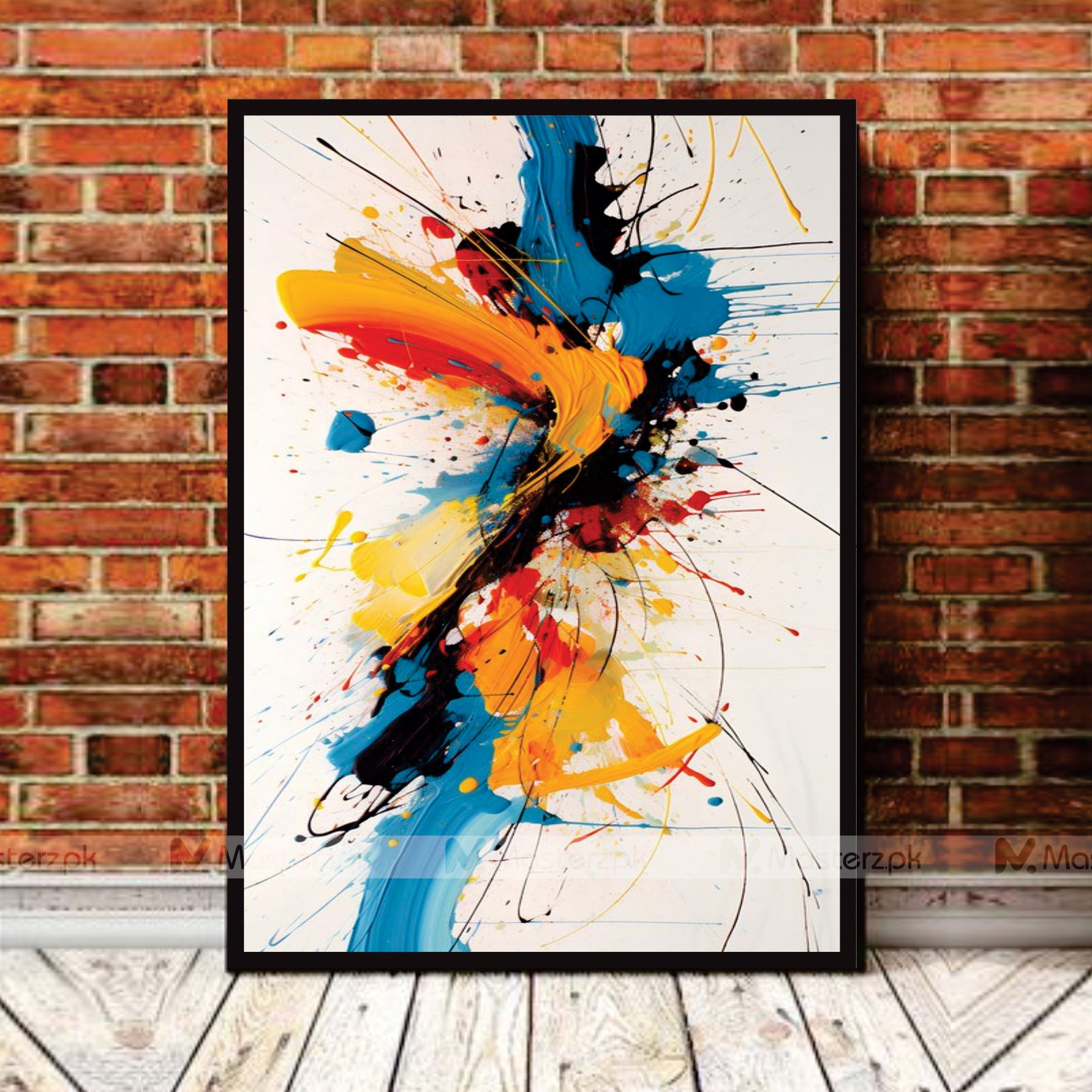 Classy Splashing Painting Abstract Framaéstro – Masterz