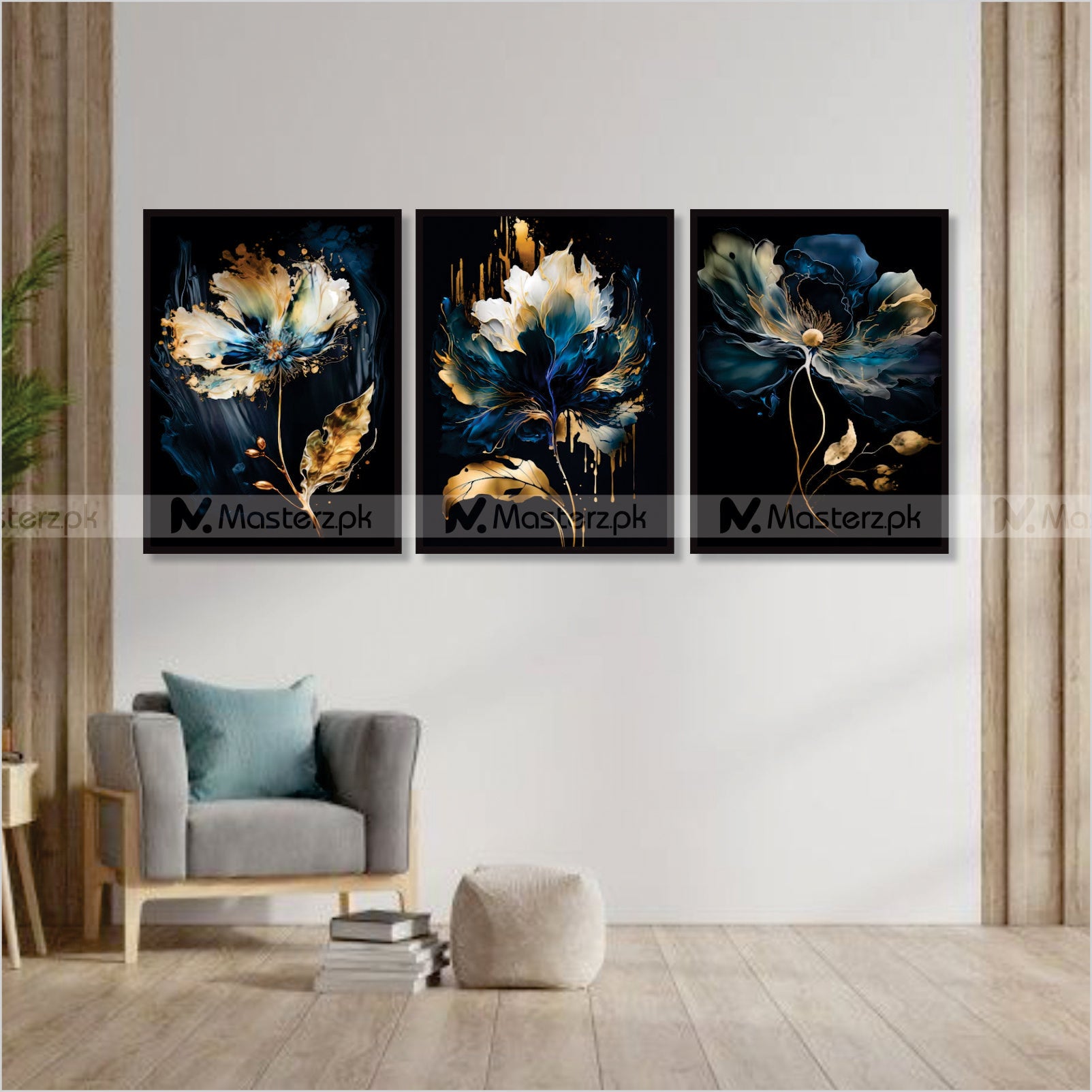 Set of 3 Poetic Flowers Framaéstro – Masterz